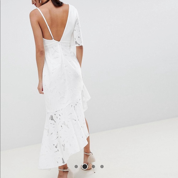 ASOS | Dresses | Asos Design Scuba Mix Broderie Lace Mix Dress | Poshmark